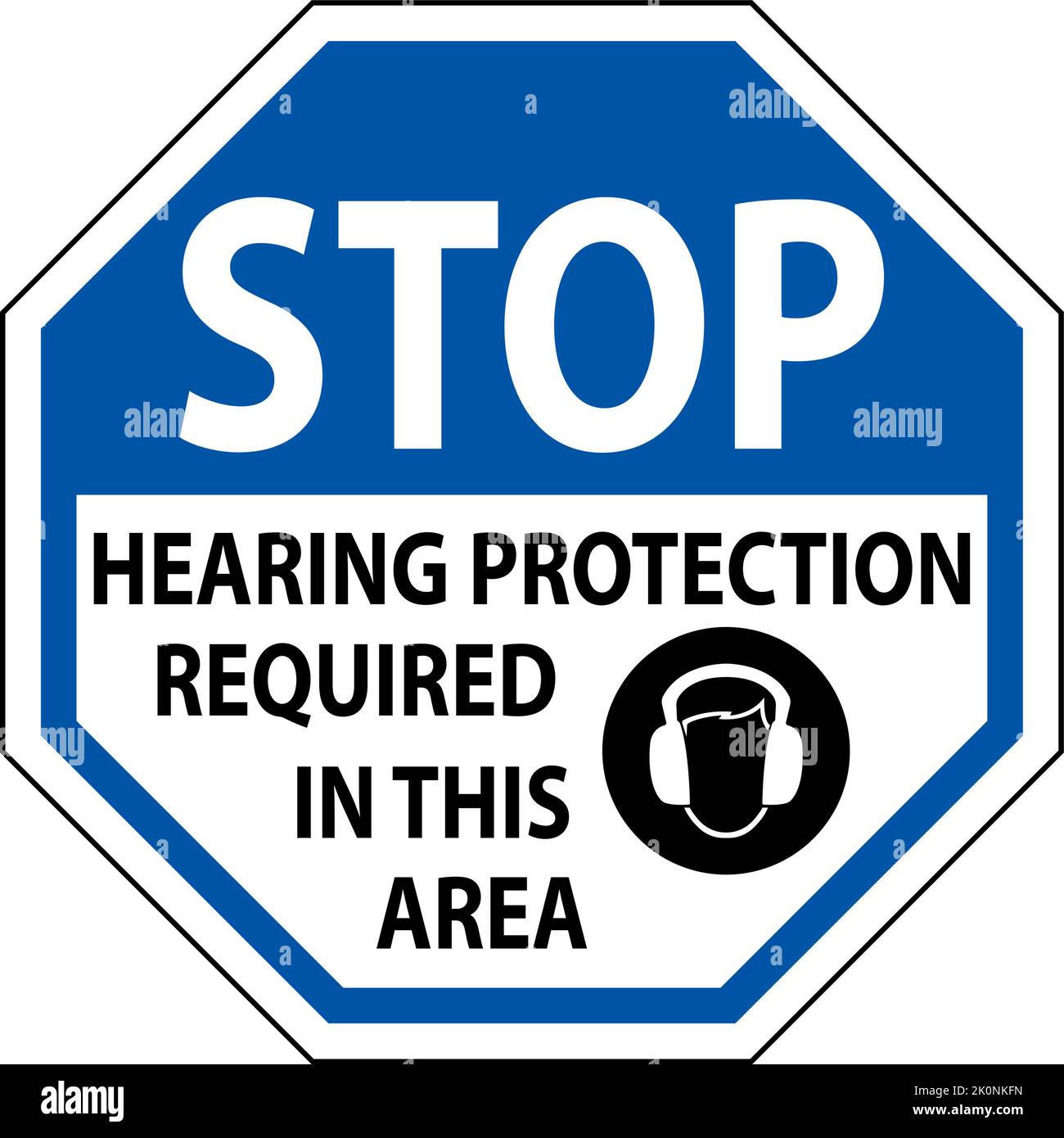 Hearing protection required sign Stock Vector Images - Alamy