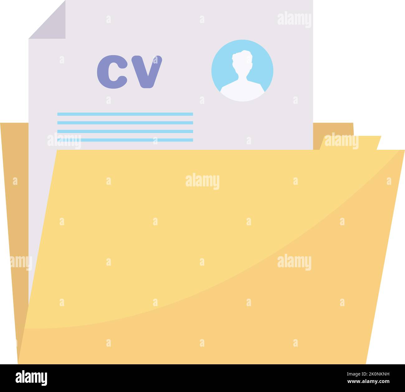 folder with cv Stock Vector Image & Art - Alamy