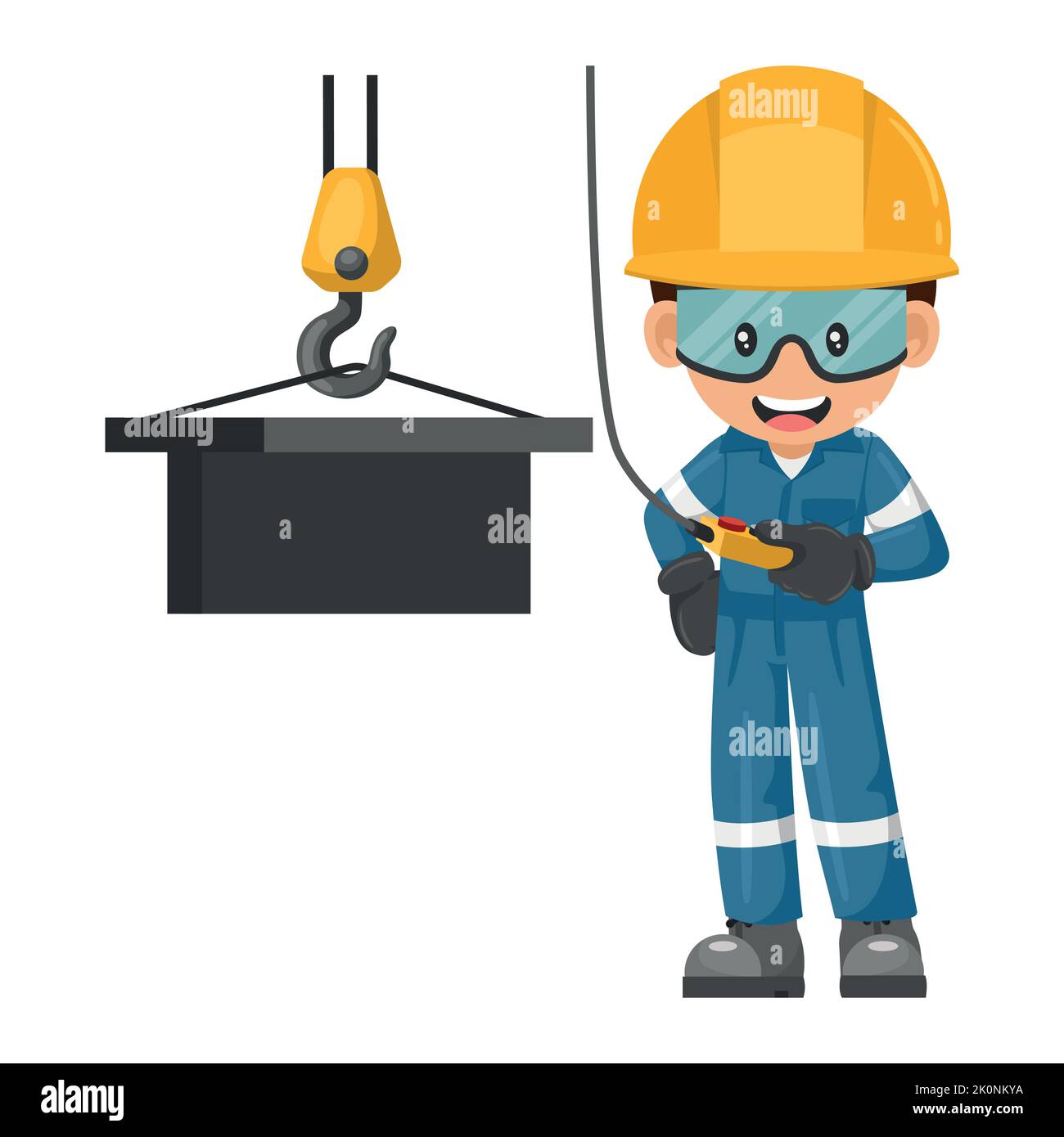 Industrial construction worker using an overhead crane to move a piece ... Industrial construction worker using an overhead crane to move a piece ...