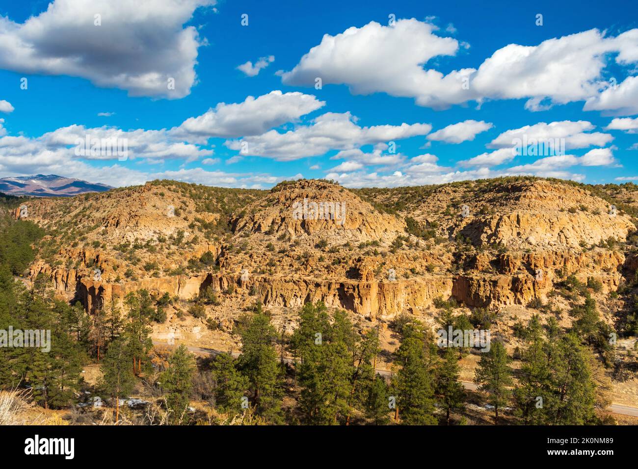 Canyon view with amazing rock formations near Los Alamos, New Mexico ...