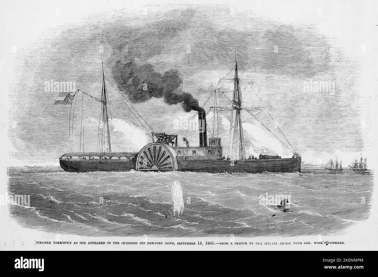 Steamer Yorktown as she appeared in the skirmish off Newport News ...