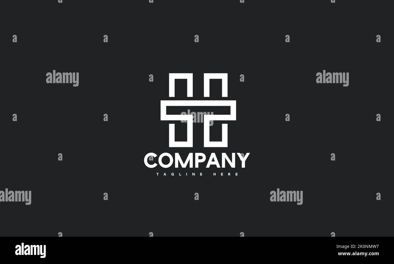 Initial letter h monogram vector vectors Black and White Stock Photos ...