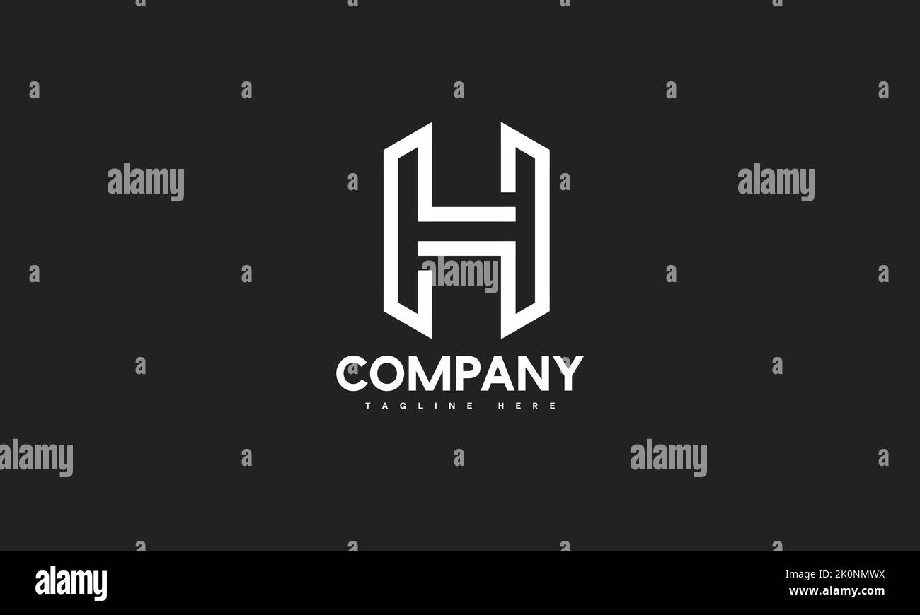 minimal letter H logo template Stock Vector Image & Art - Alamy