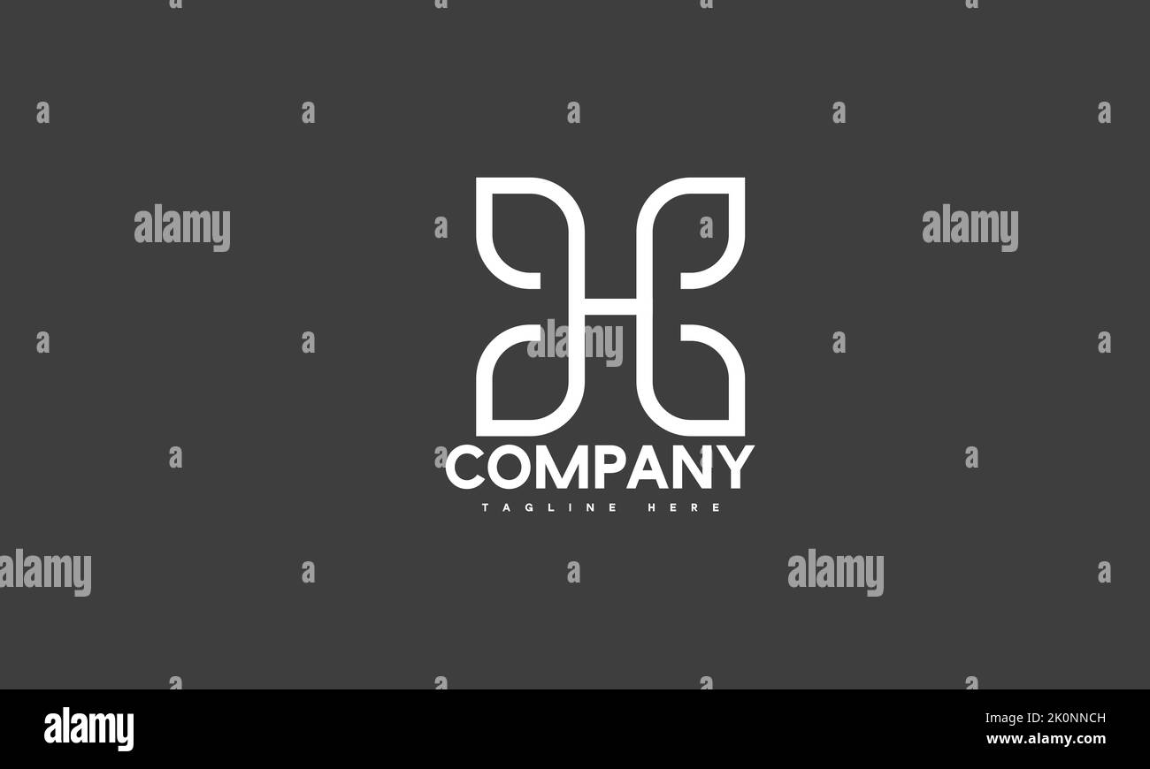 minimal letter H logo template Stock Vector Image & Art - Alamy