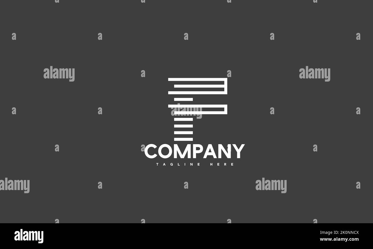 minimal letter F logo template Stock Vector Image & Art - Alamy