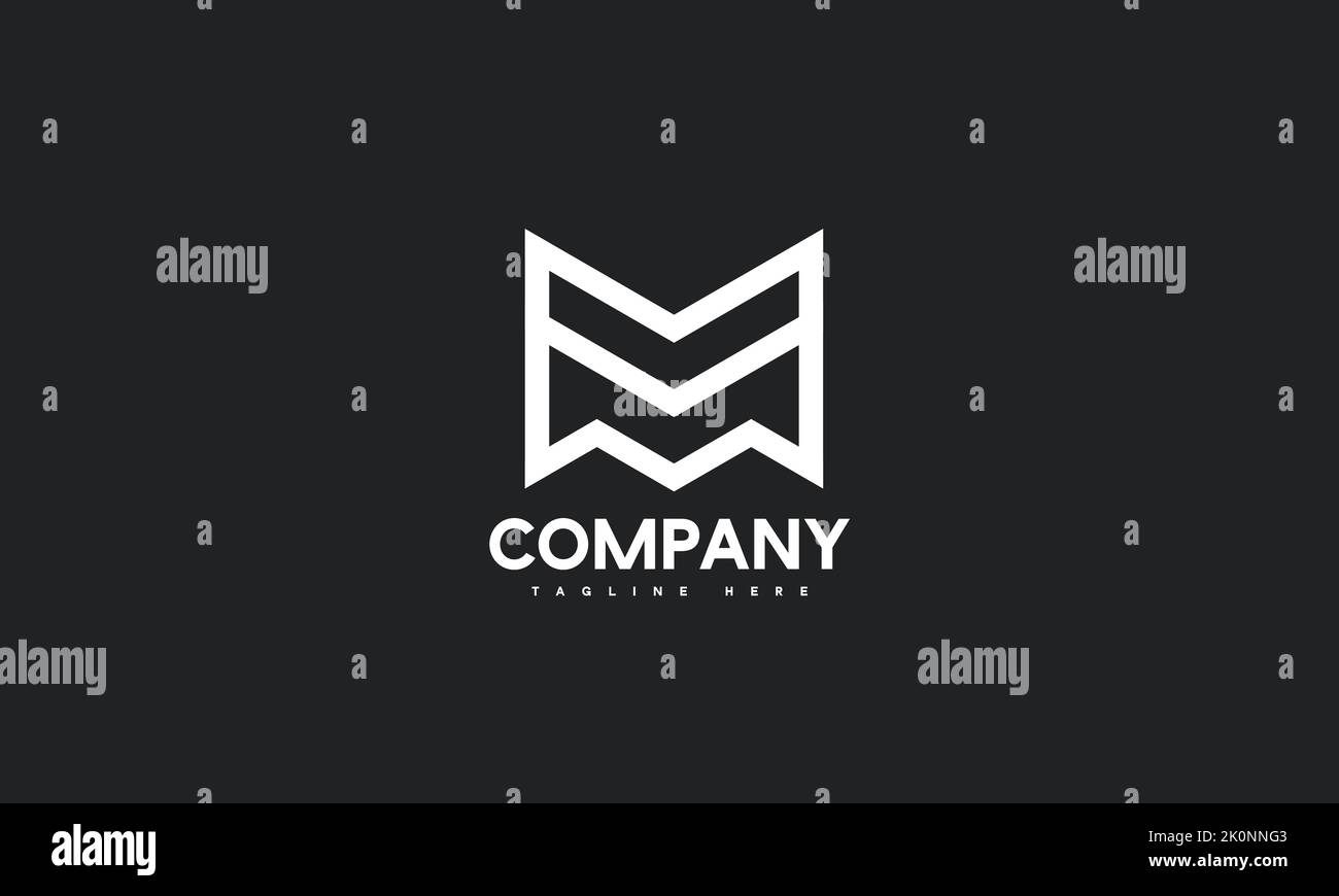 minimal letter M logo template Stock Vector Image & Art - Alamy