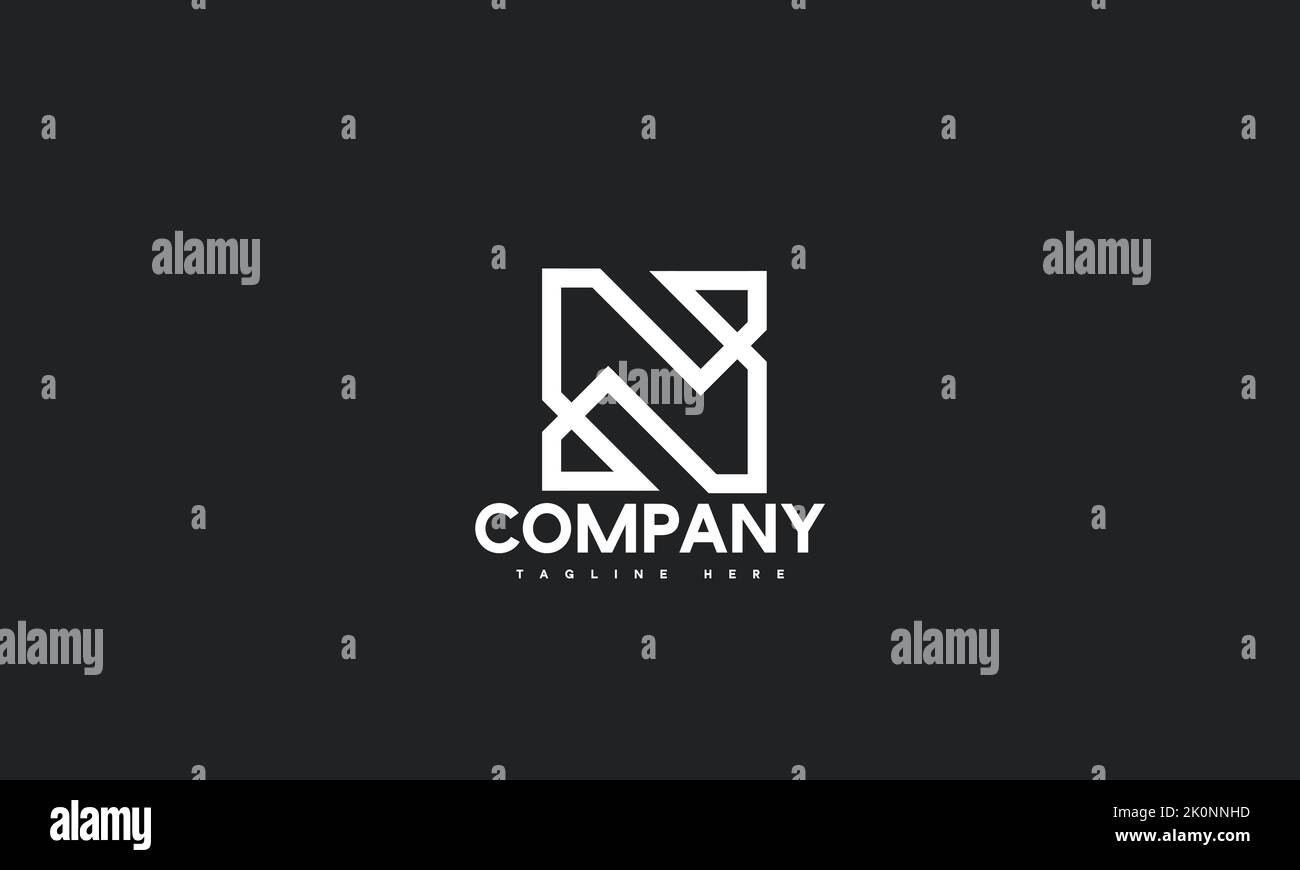 minimal letter N logo template Stock Vector Image & Art - Alamy