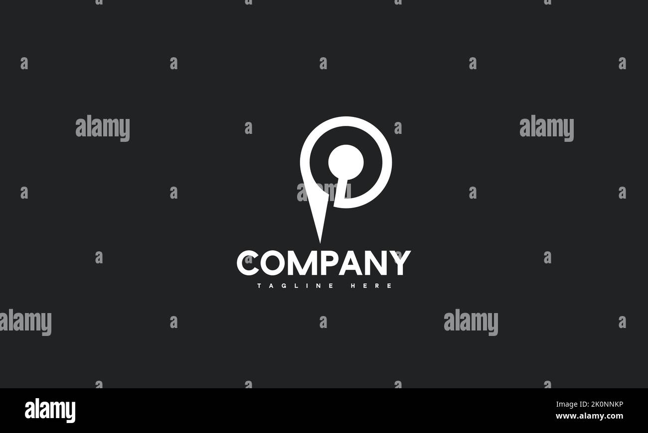 minimal letter P logo template Stock Vector Image & Art - Alamy