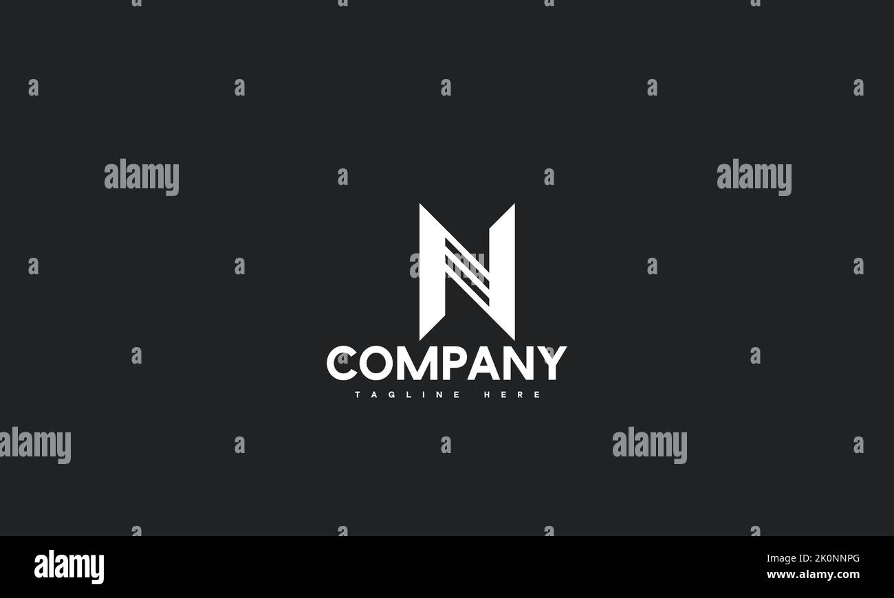 minimal letter N logo template Stock Vector Image & Art - Alamy