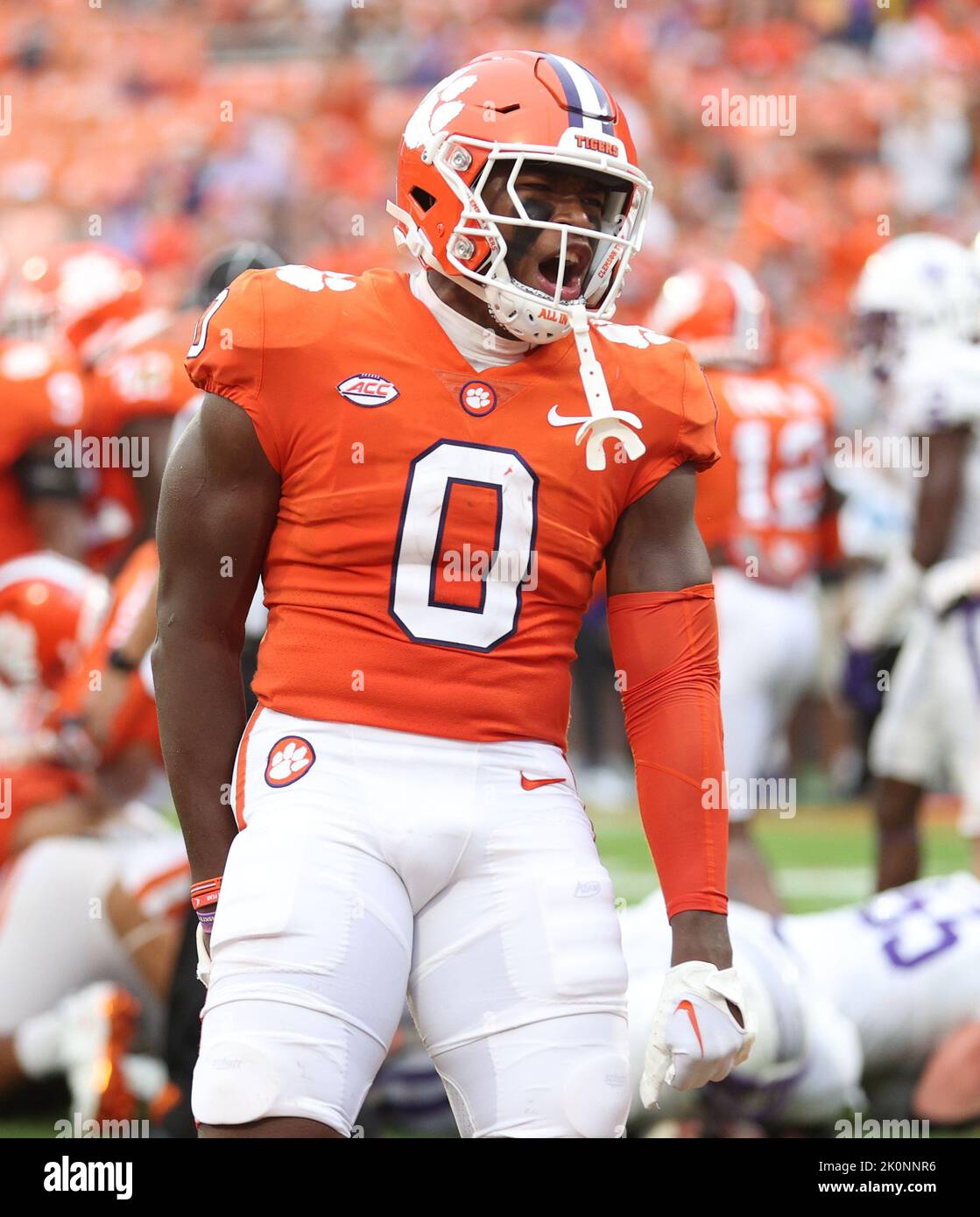 September 10, 2022: Clemson's Barrett Carter #0 celebrates after the ...