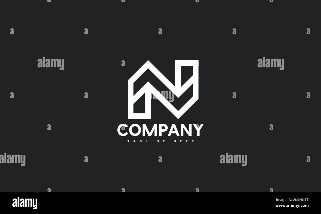 minimal letter N logo template Stock Vector Image & Art - Alamy