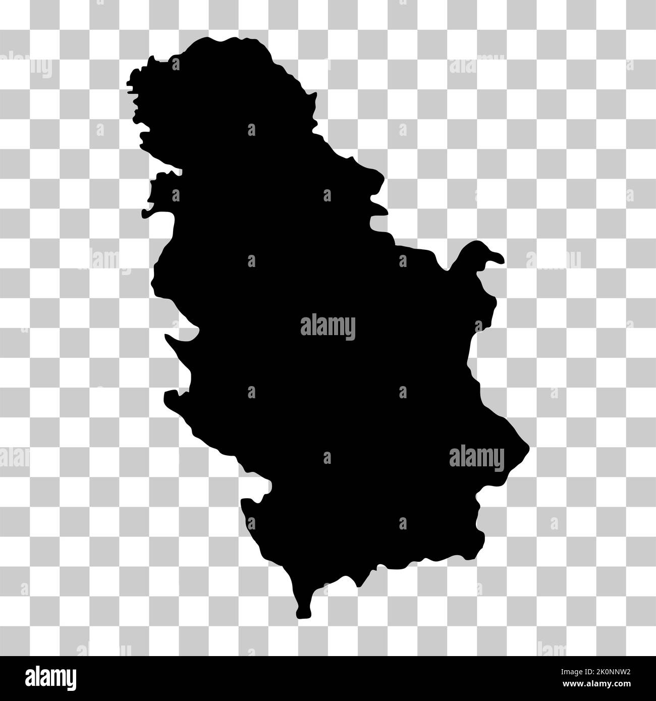 Serbia map icon, geography blank concept, isolated graphic background ...