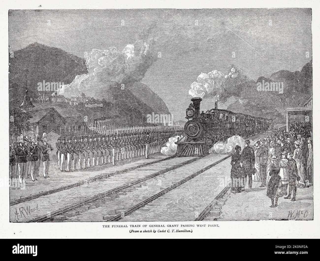 President Ulysses Grant's funeral train at West Point, bound for New ...