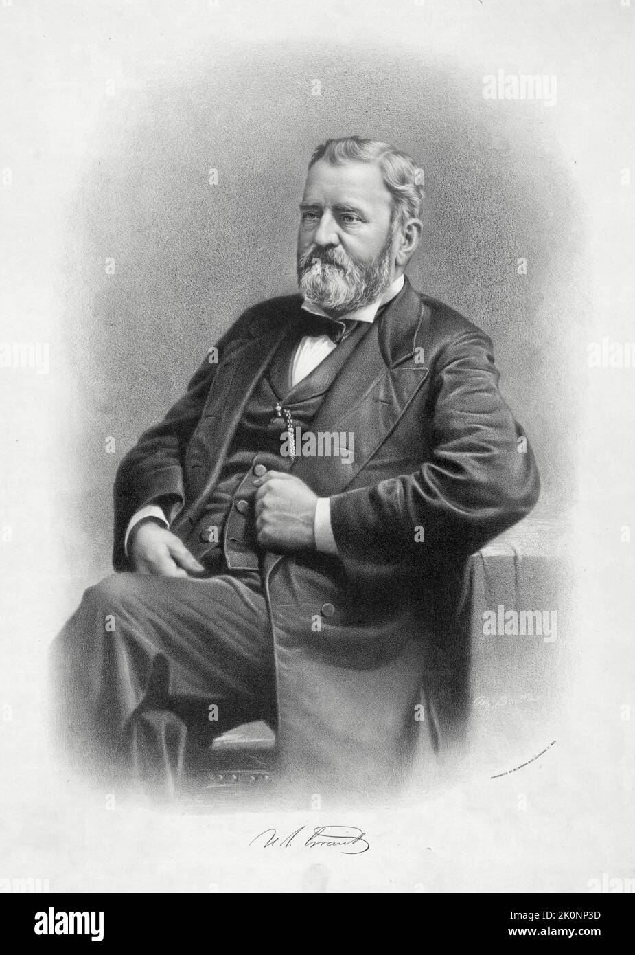 An 1885 portrait of president Ulysses Grant, taken when he was 63 yrs ...