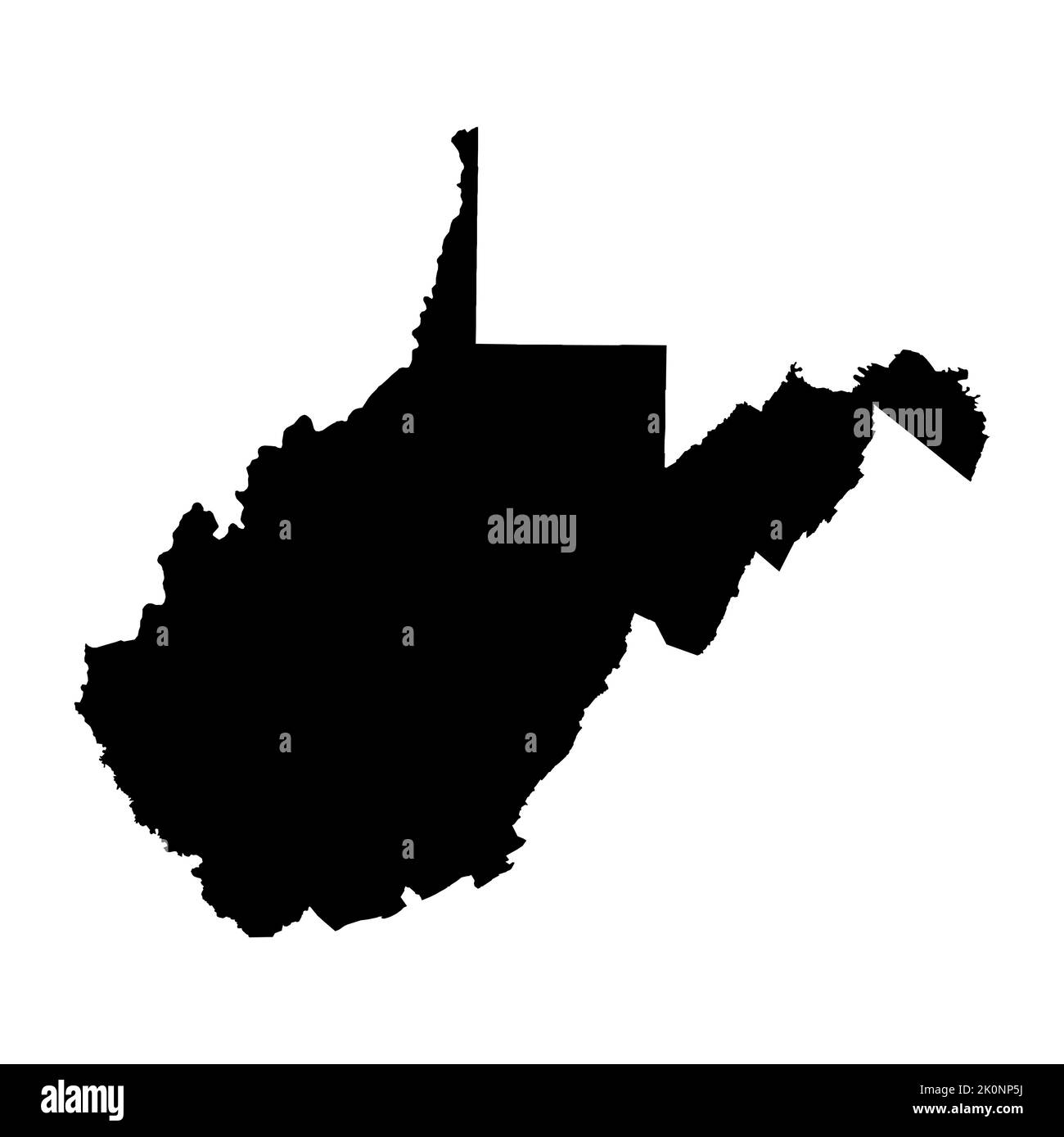 West Virginia map shape, united states of america. Flat concept icon ...