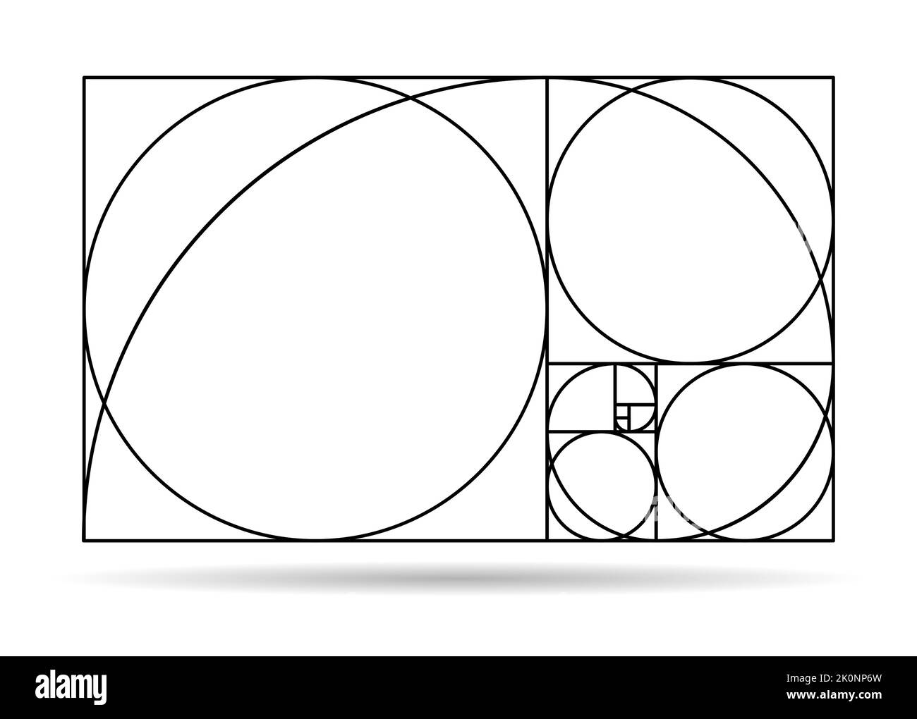 Golden ratio minimalistic icon. Geometric shapes flat proportion vector ...
