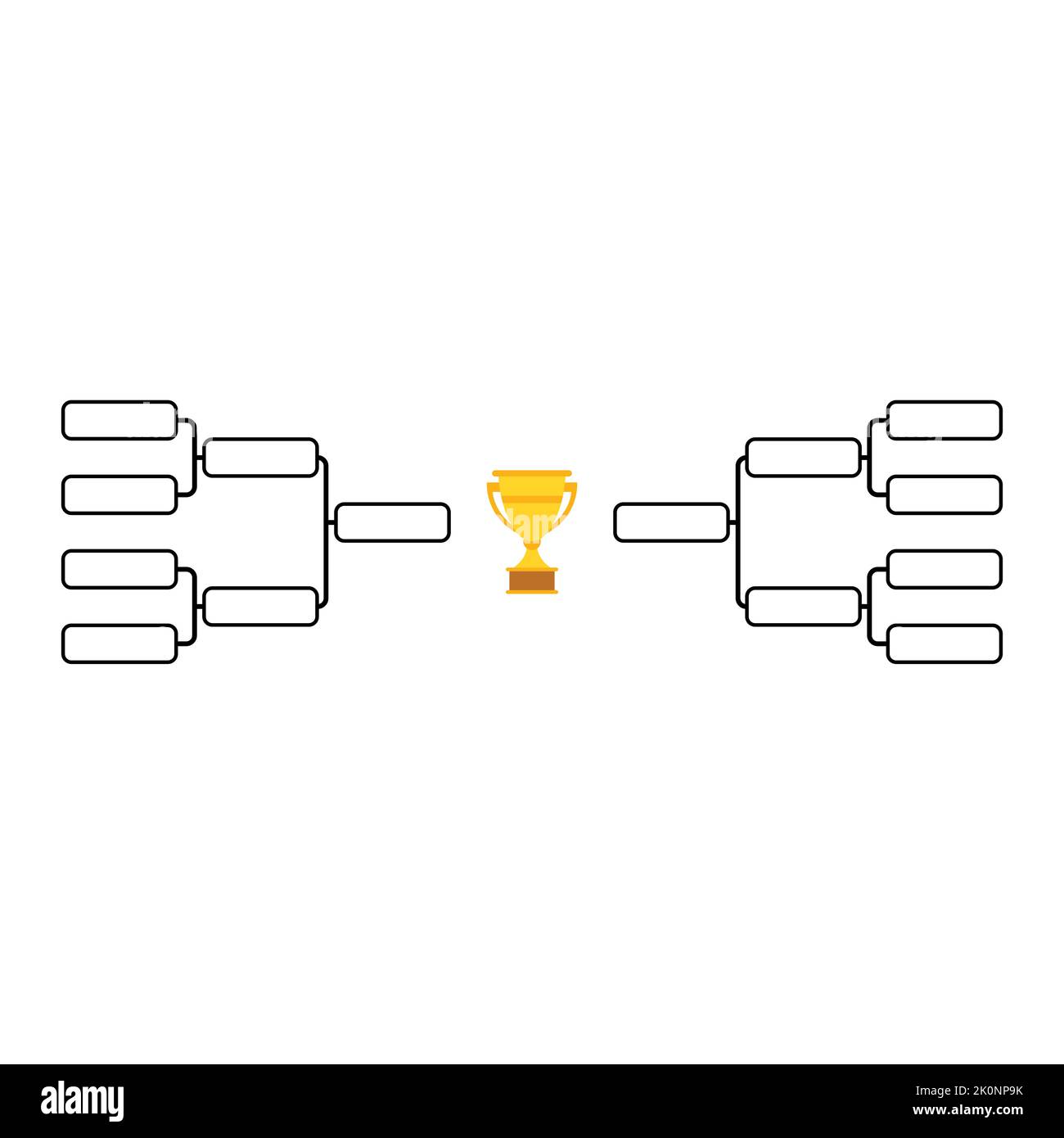 Set of Bracket sport tournament, blank elimination event sign, playoff ...