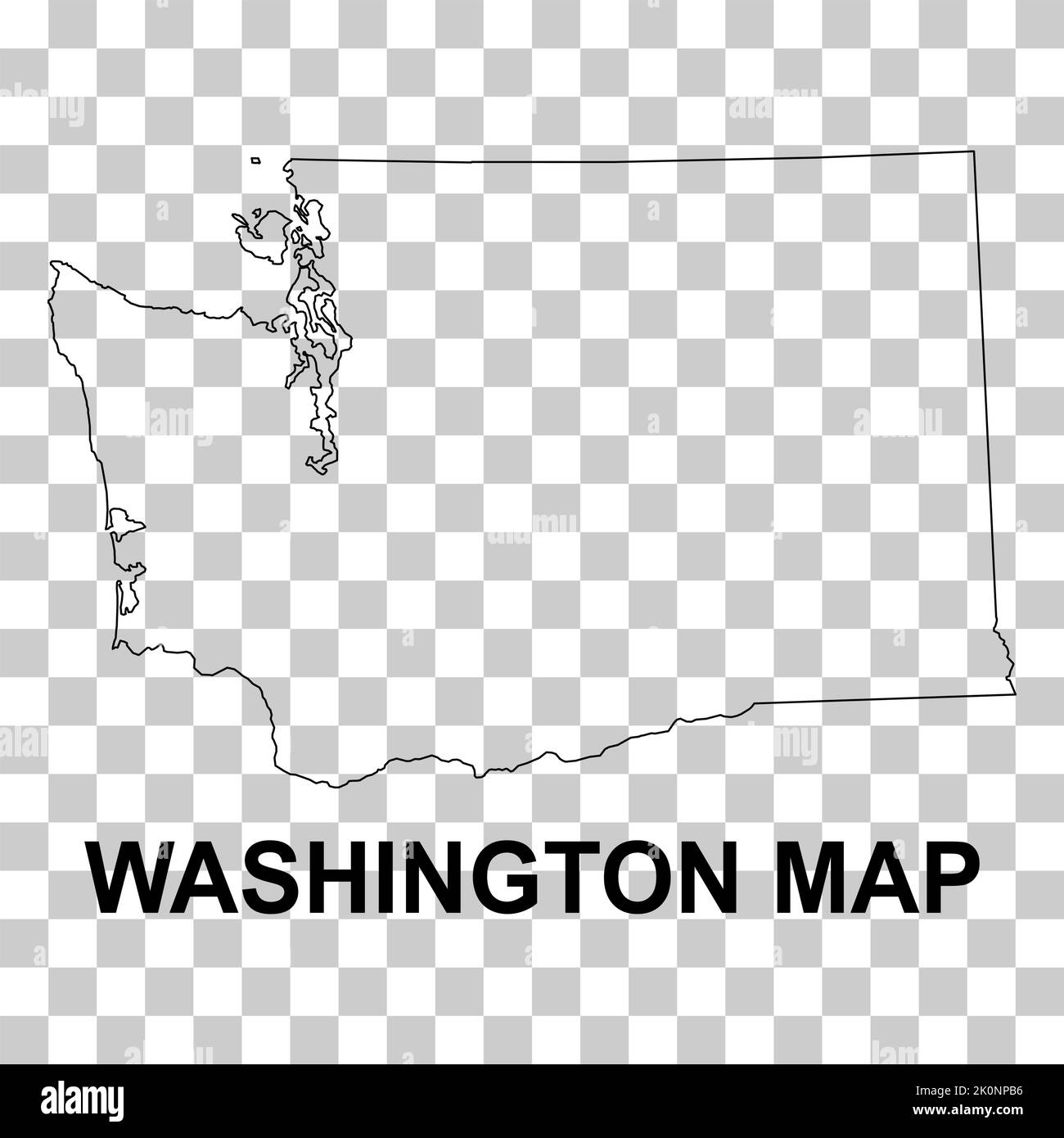 Washington map shape, united states of america. Flat concept icon ...