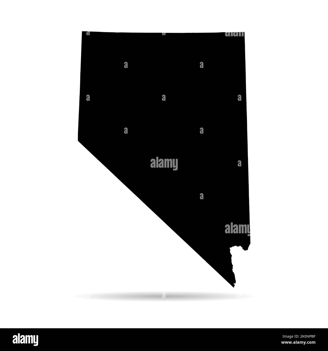 Nevada map shape, united states of america. Flat concept icon symbol ...