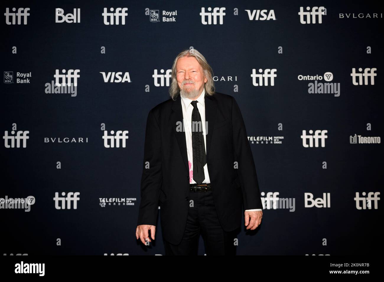 Toronto, Canada, Sept. 12, 2022. Co-writer Christopher Hampton arrives ...