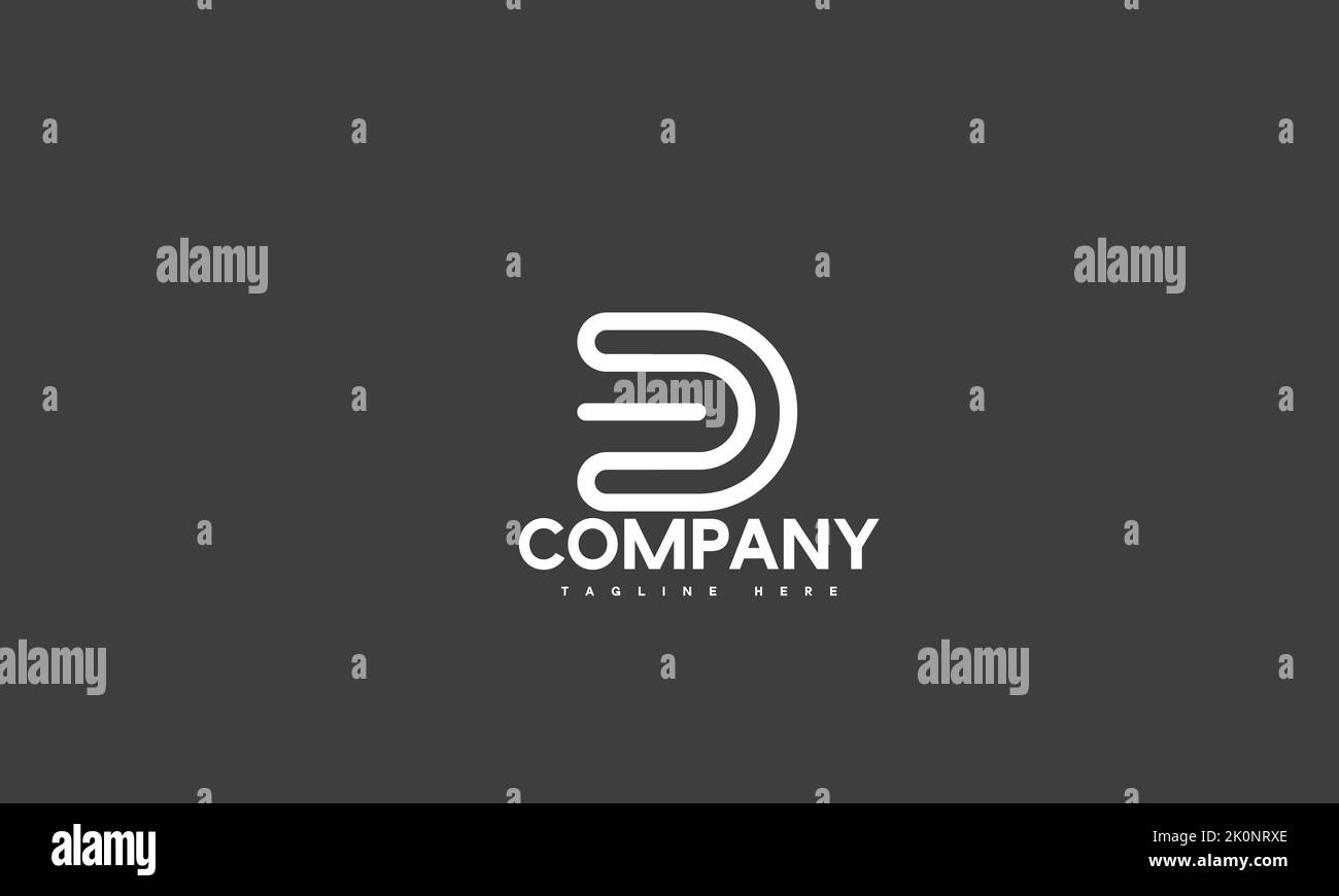 minimal letter D logo template Stock Vector Image & Art - Alamy