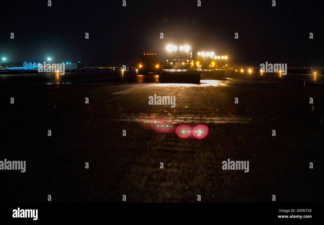 U.S. Airmen, assigned to the 577th Expeditionary Prime BEEF Squadron ...