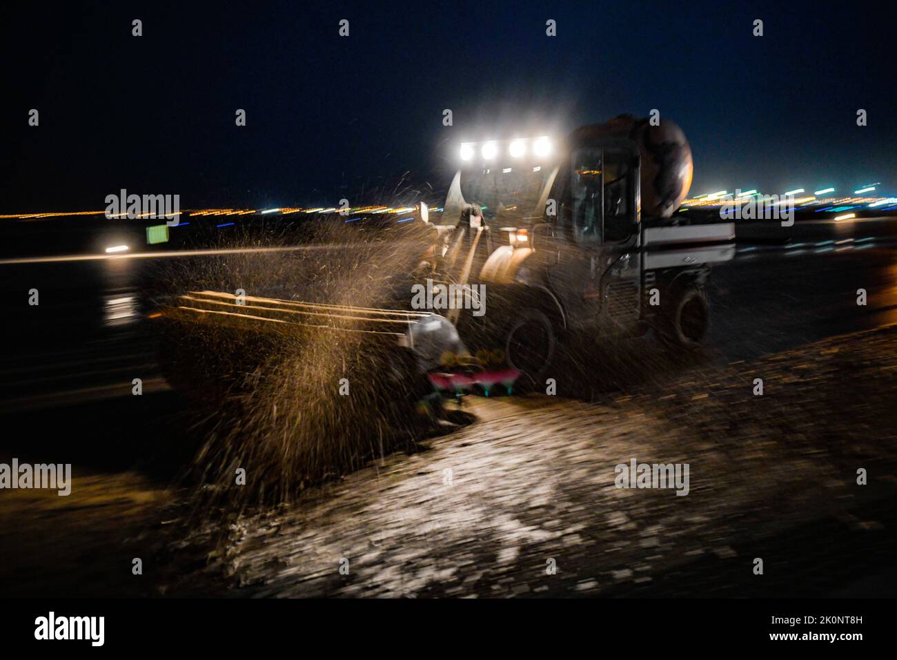 A U.S. Airman, assigned to the 577th Expeditionary Prime BEEF Squadron ...
