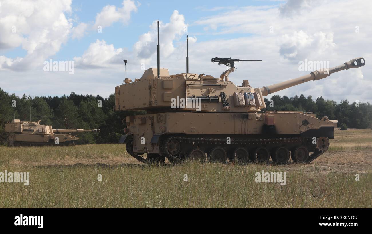 U.S. Army soldiers assigned to 2-82 Field Artillery Regiment, 3rd ...
