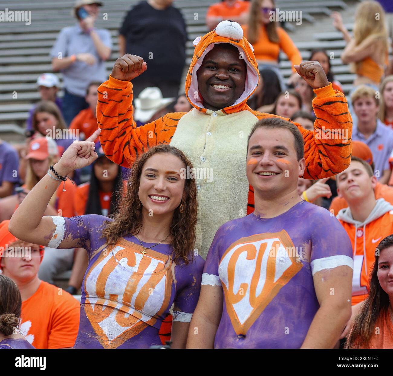 Clemson, SC, USA. 10th Sep, 2022. Clemson students show their school ...