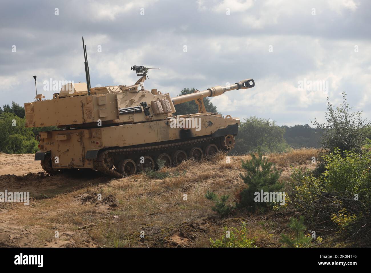 U.S. Army soldiers assigned to 2-82 Field Artillery Regiment, 3rd ...