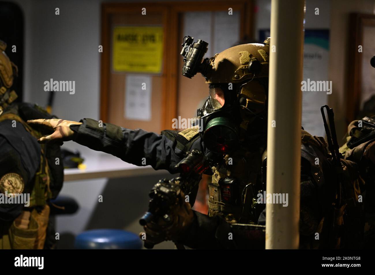 A member from the Coast Guard Maritime Security Response Team East ...