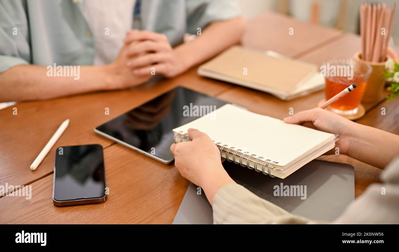 Professional and talented female math tutor teaching and tutoring a ...