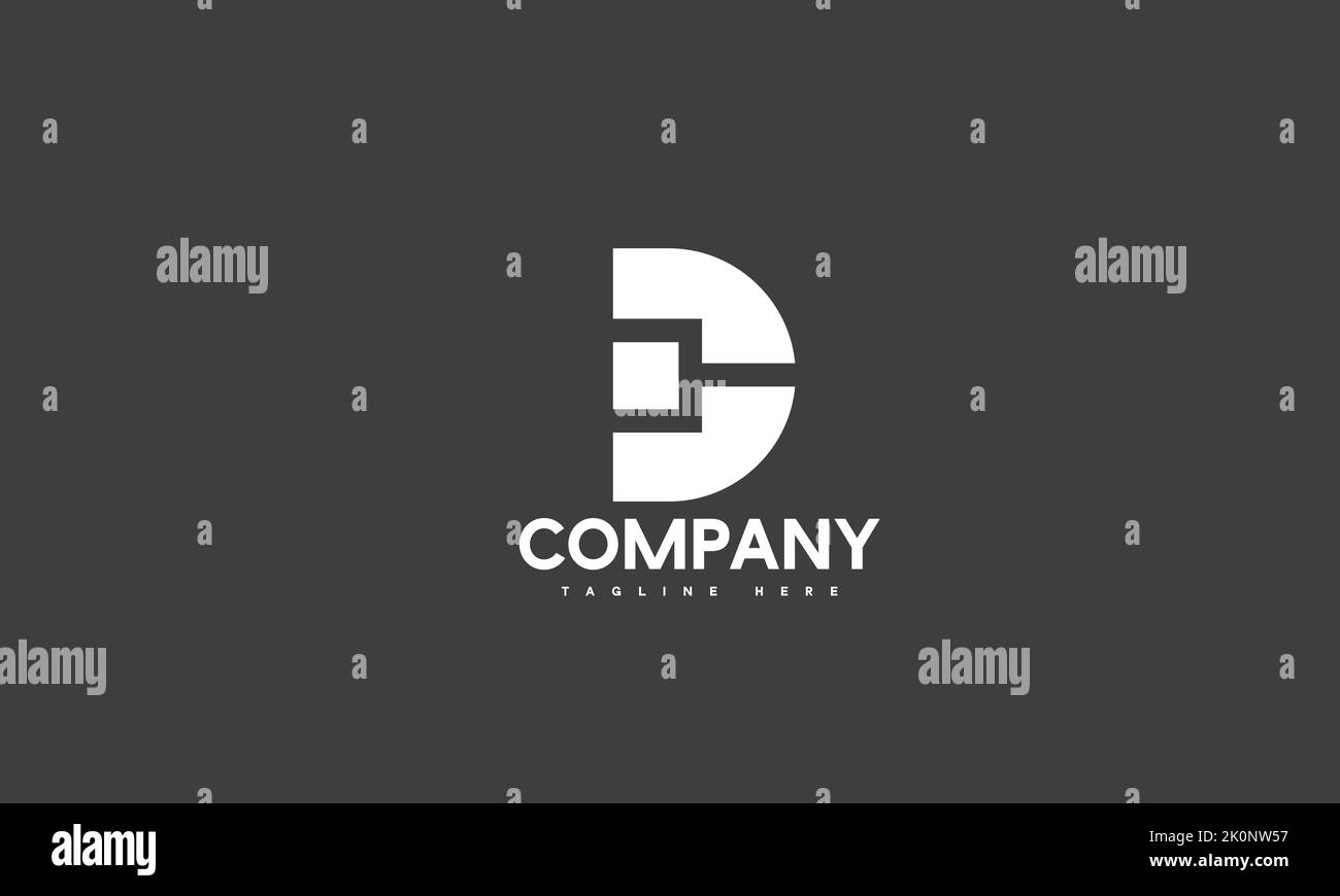 minimal letter D logo template Stock Vector Image & Art - Alamy