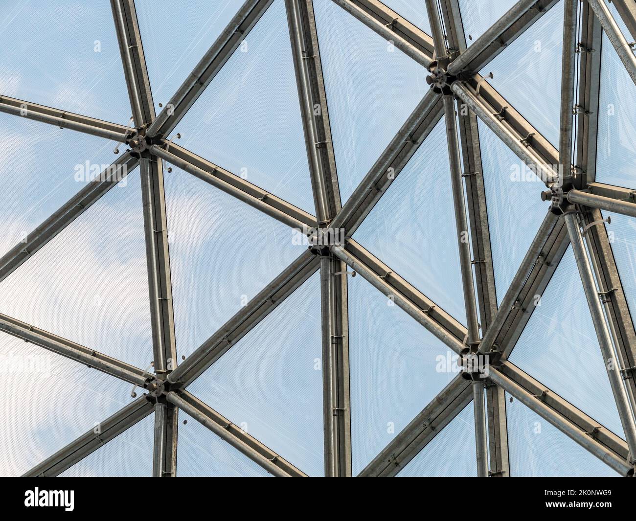 Steel and glass facade in a creative design. Architecture of an ...