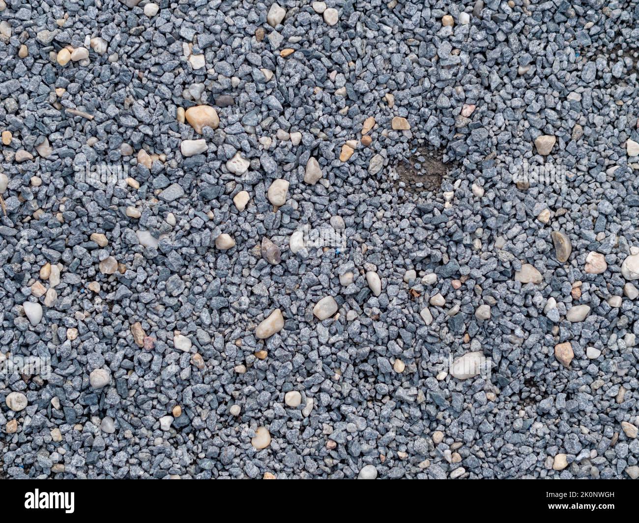 Blue gravel texture background. A lot of small stones in different ...
