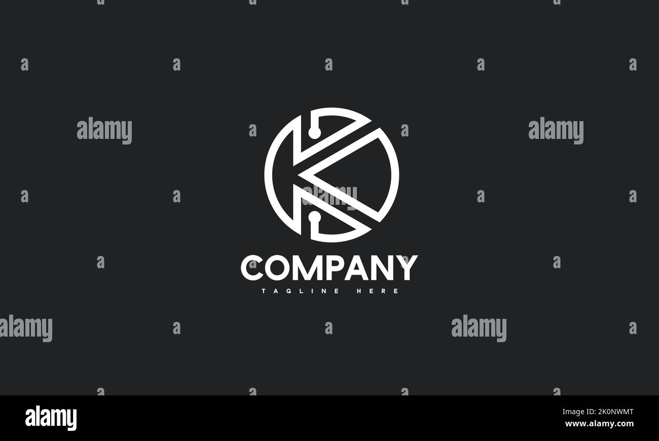 Modern letter k logo Black and White Stock Photos & Images - Alamy