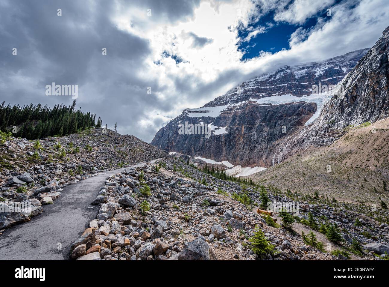 The Glacier Trail at Mt. Edith Cavell in Jasper National Park, Alberta ...