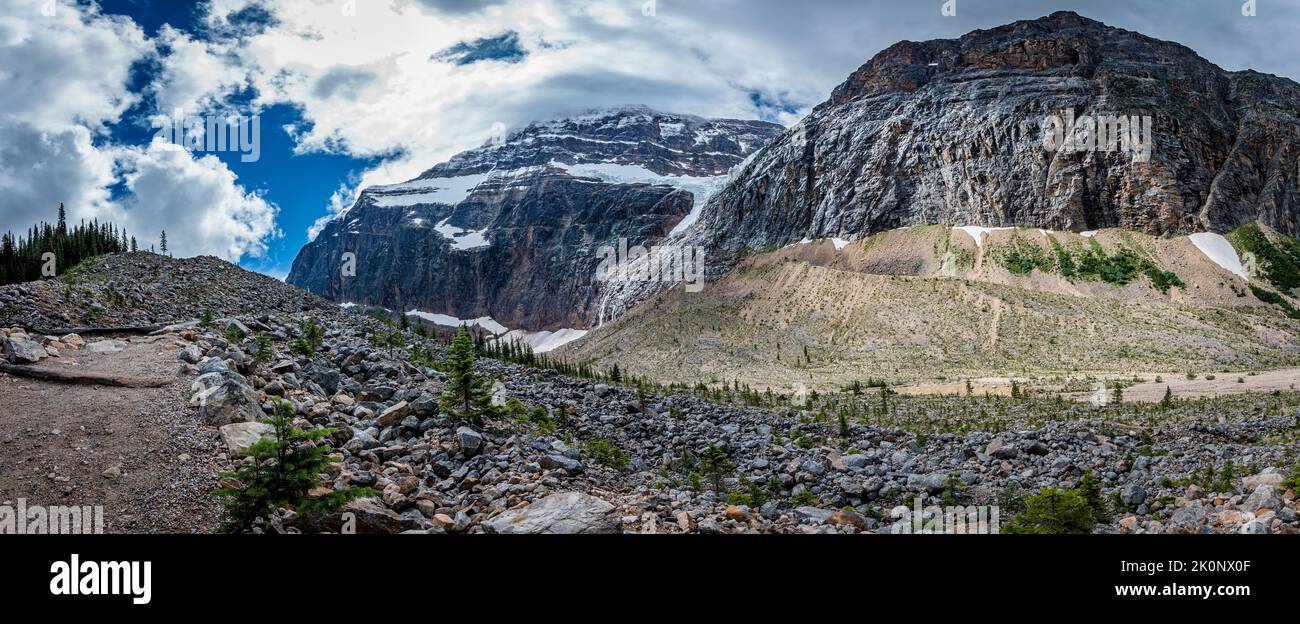 The Glacier Trail at Mt. Edith Cavell in Jasper National Park, Alberta ...