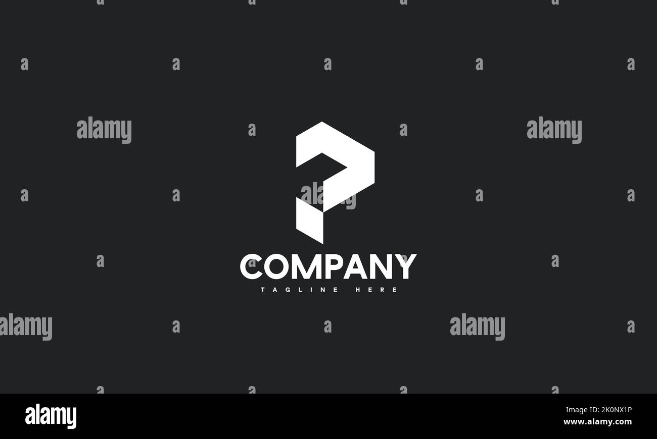 minimal letter P logo template Stock Vector Image & Art - Alamy