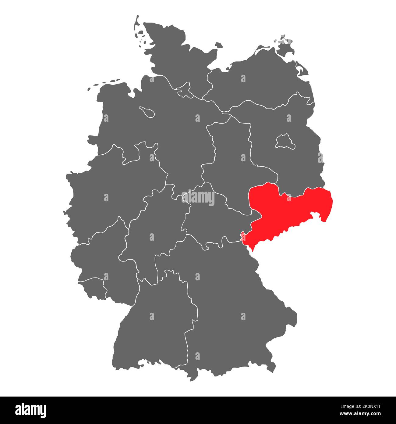 Germany map icon of Saxony, geography blank concept, isolated graphic ...