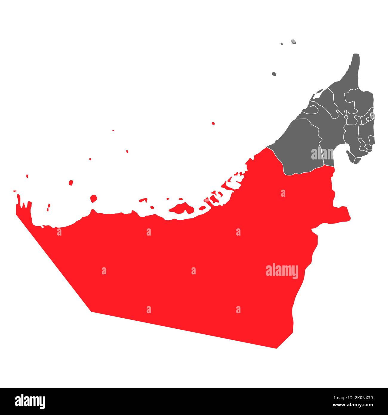 United Arab Emirates Map Abu Dhabi Geography Blank Concept Graphic