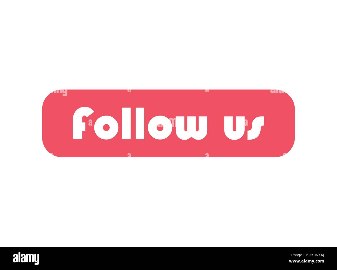 Follow us graphic concept symbol, speech button web label, vector ...