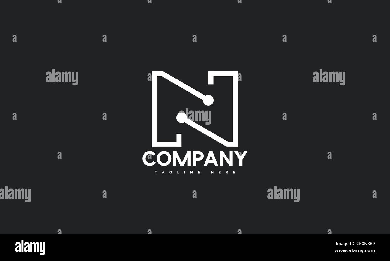 minimal letter N logo template Stock Vector Image & Art - Alamy
