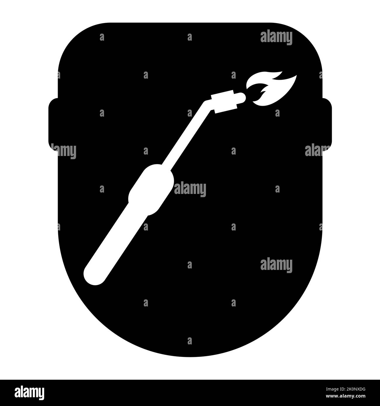 Welding technology icon, metal tool equipment symbol, safe weld vector ...