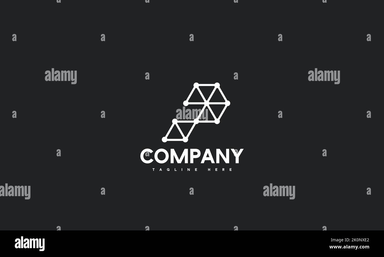 minimal letter P logo template Stock Vector Image & Art - Alamy