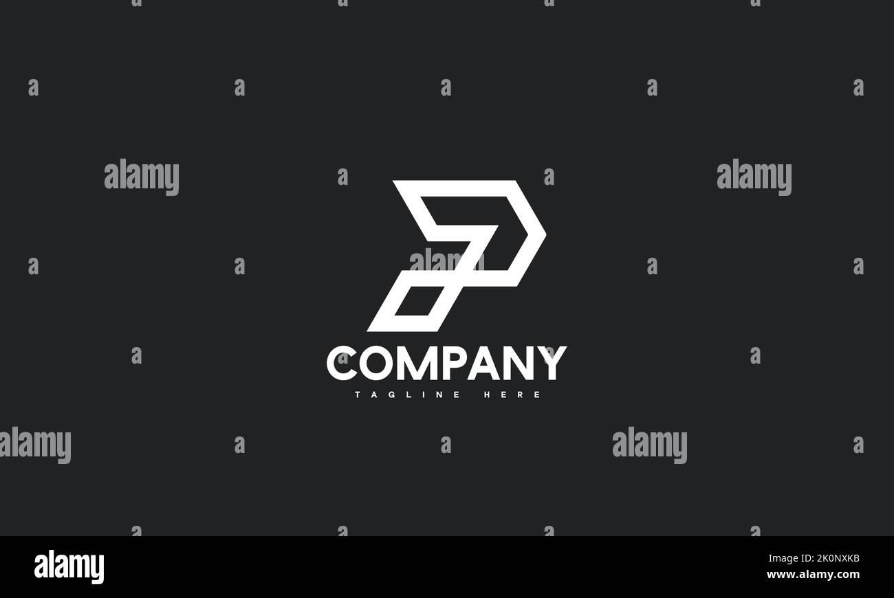 minimal letter P logo template Stock Vector Image & Art - Alamy