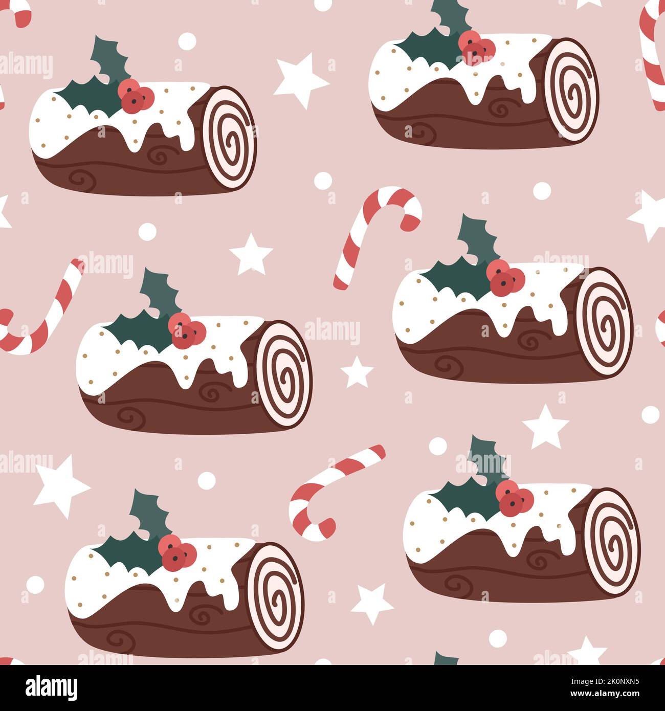 Cartoon yule log hi-res stock photography and images - Alamy