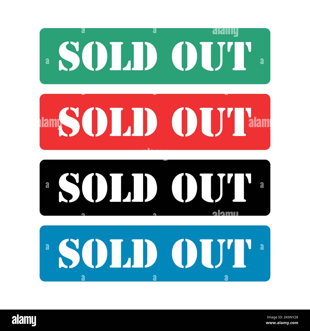 Set of Sold out stamp symbol, label sticker sign button, text banner ...