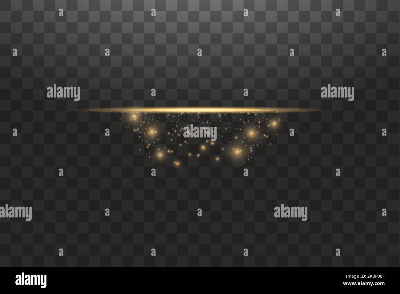 Glow isolated gold transparent effect, lens flare, explosion, glitter ...