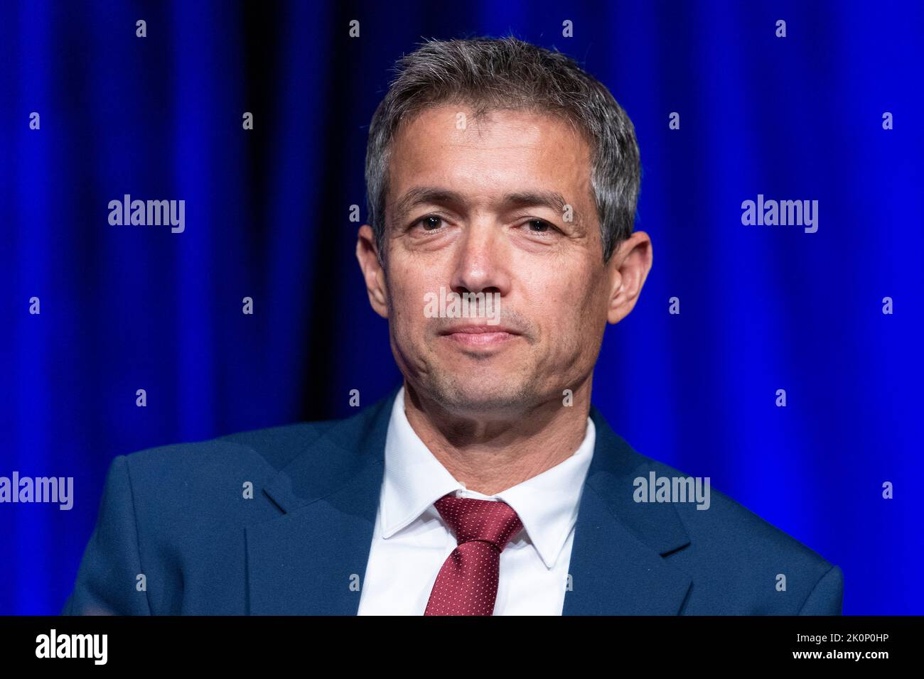 Israeli Communications Minister Yoaz Hendel speaks during annual ...